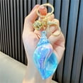 Cute Acrylic Conch Keychain with Colorful Design, Large Key Ring for ...