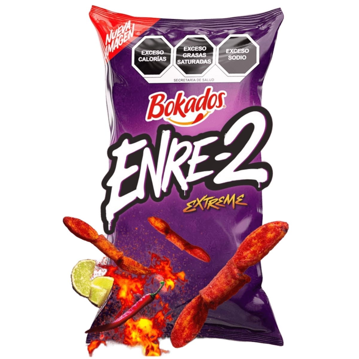 Botana Bokados Enre-2 extreme sabor chile y limón 75 g | Walmart en línea