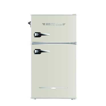 Hamilton Beach Retro 7.2 cu ft. Top Mount Fridge with Stainless Steel ...