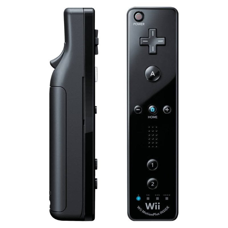 Restored Wii Remote Plus Black - Nintendo Wii (Refurbished) - Walmart.com