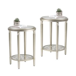 Convenience Concepts Royal Crest 2-Tier Round End Table - Walmart.com