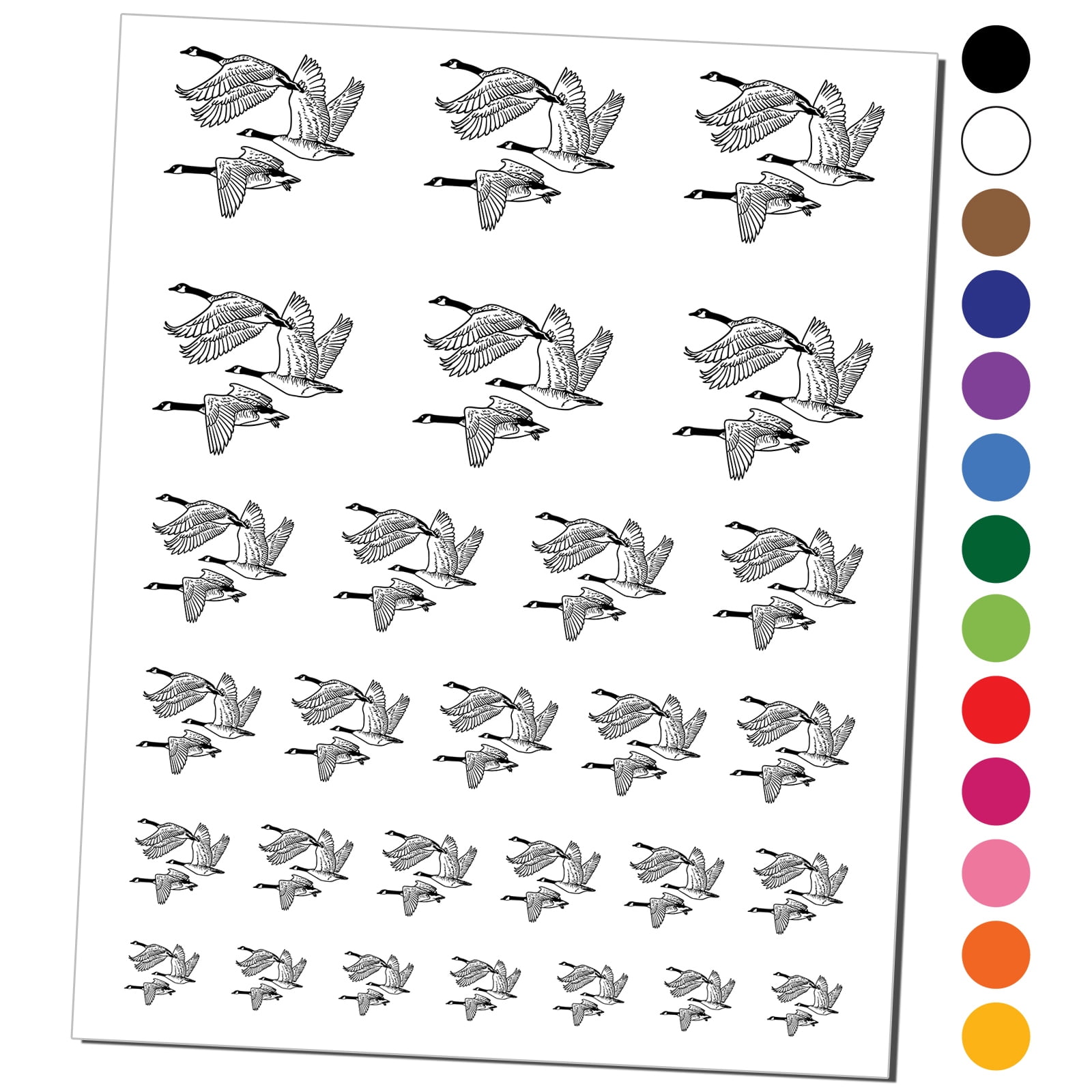 Canadian Canada Geese Flying Goose Water Resistant Temporary Tattoo Set ...