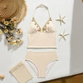 Big Girls Swim Suits Bikini With Neck Two Piece With Metallic Trim And ...