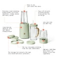 Beautiful Personal Blender Set with 12 Pieces, 240 W, Sage Green by ...