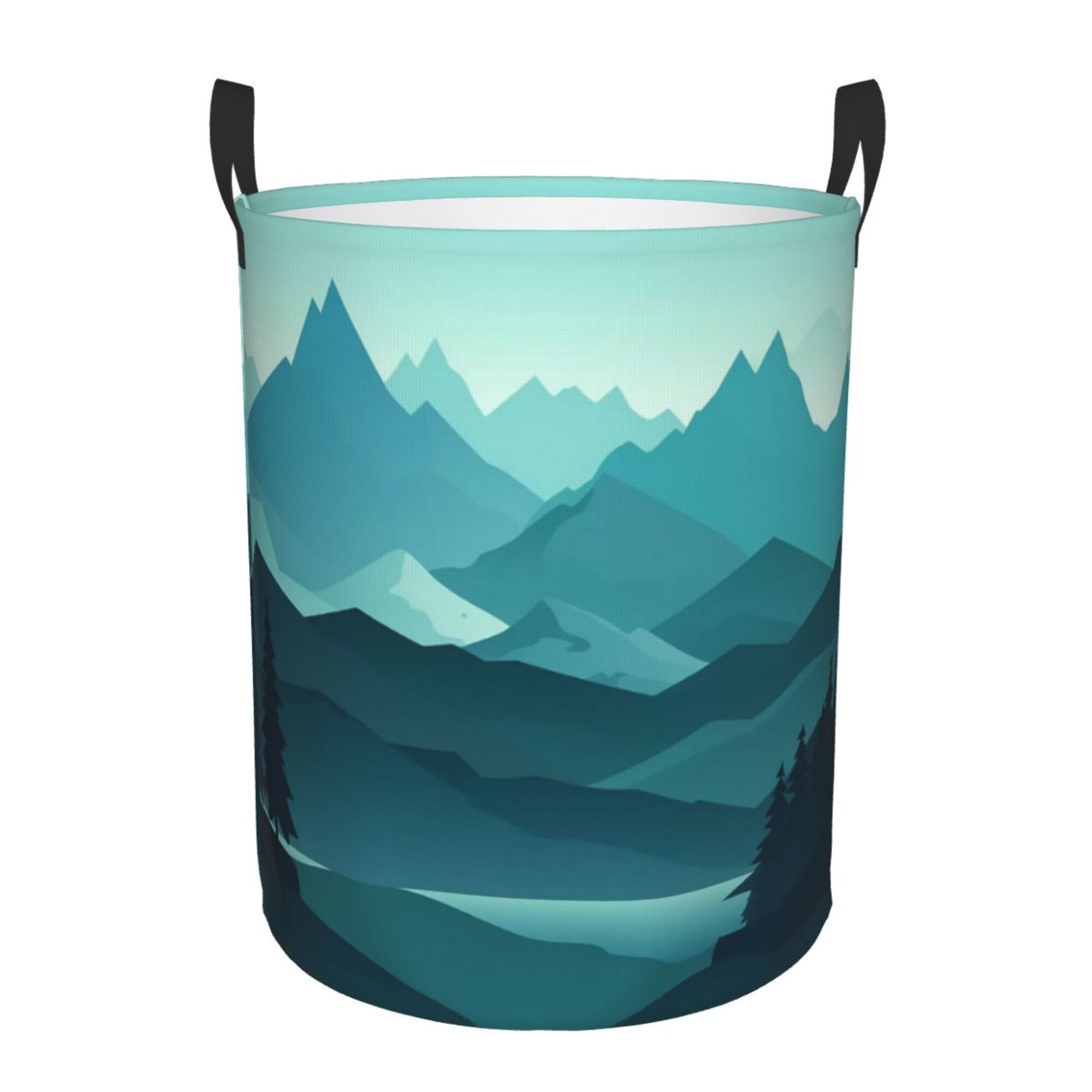 ZICANCN Laundry Basket Organizer, Trees Mountains Clouds Collapsible ...