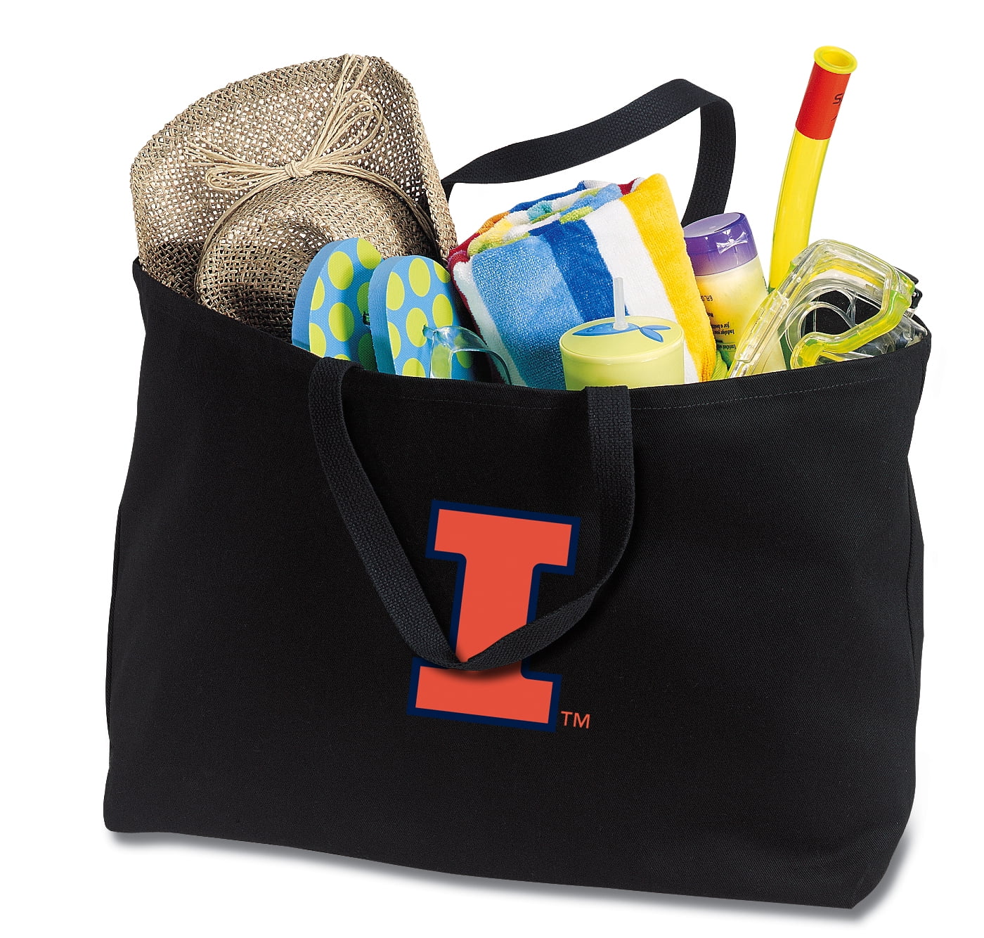 University of Illinois Tote Bag Large Illini Shopping Bag - Walmart.com