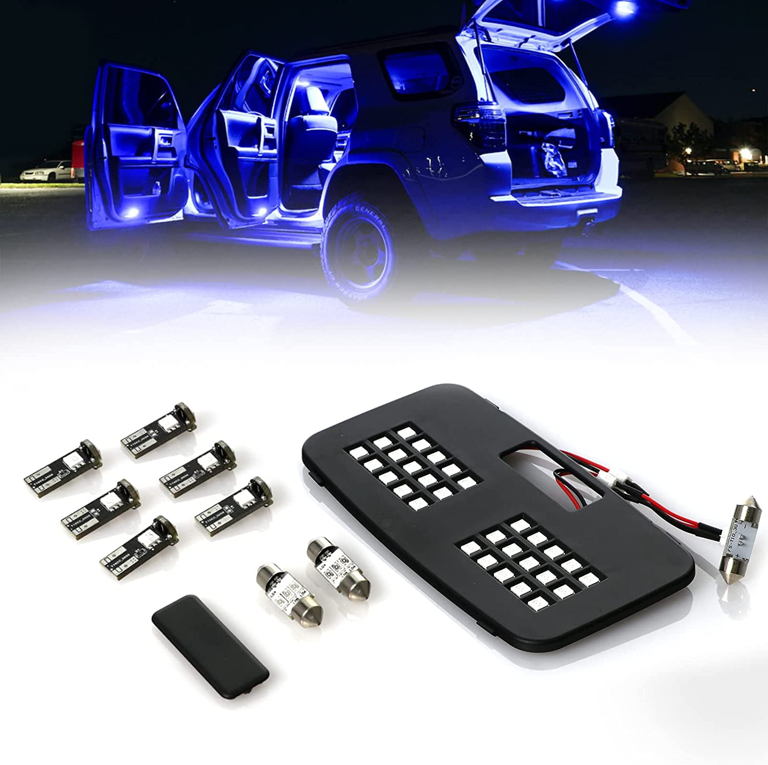 COMPLETE Interior LED Panel (30 LEDs) + 8 Bulbs Set for Center Dome ...