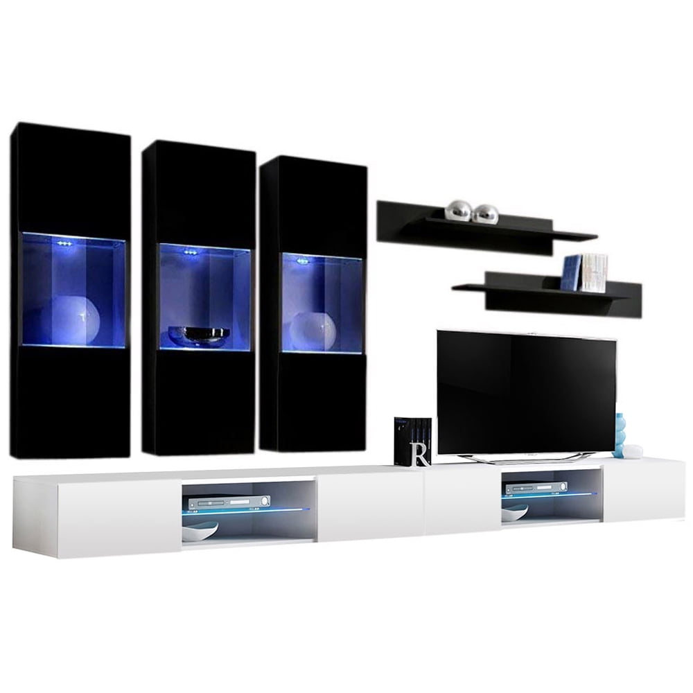 Fly E 33TV Wall Mounted Floating Modern Entertainment Center - Walmart.com