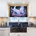 27"x36" Tier Curtains 2 Panels Transparent Beautiful Butterfly Semi ...