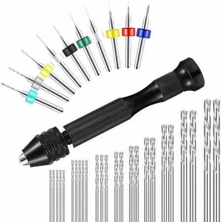 36 Pieces Hand Drill Set, Include Pin Vise Hand Drill, ini Drills and ...