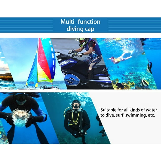 Underwater Diving Thermal Cap Nylon Snorkeling Hat Outdoor Water ...