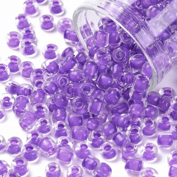 50g 6/0 Round Silver Lined Round Hole Glass Seed Beads Blue 4mm Hole: 1 ...