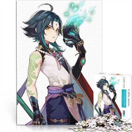 1000 Piece Circular Puzzle Brain Intelligence Challenge Diameter 26.5 inches Genshin Impact Xiao ...