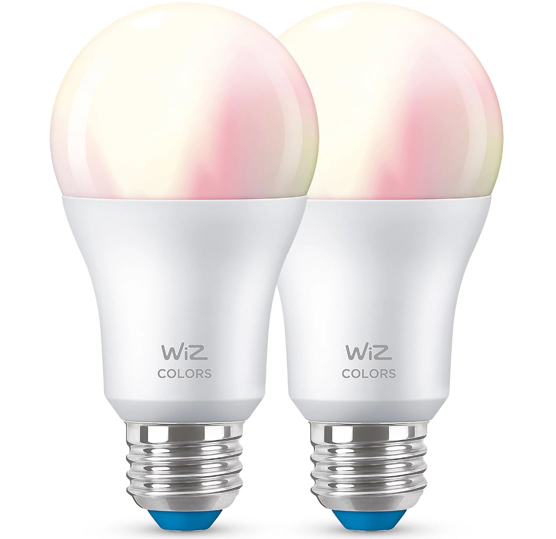 Philips WiZ Connected 2Pk Color 60W A19 Smart WiFi Light Bulb 16 Million Colors - Walmart.com