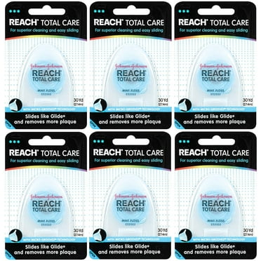 REACH Mint Waxed Floss 55 Yards (Pack of 6) - Walmart.com
