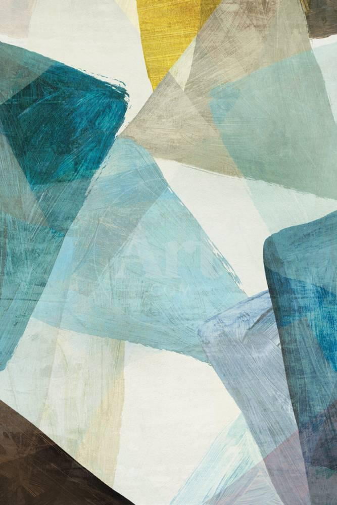 Blue Geometric I, Abstract Unframed Art Print Wall Art by PI Studio ...