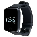 iTech Fusion Unisex Smart Watch & Fitness Tracker Black Case & Black ...