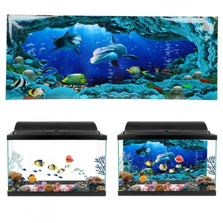 No Fading Bright Color Self-adhesive Aquarium Poster, PVC Poster ...