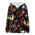 Arlun Full Zip up Hoodies for Women Trendy Colorful Graphic Print ...