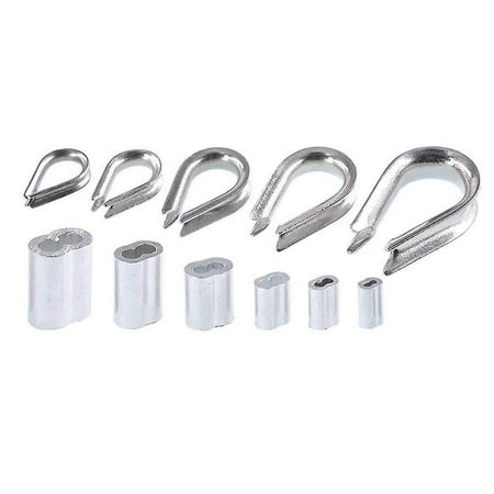 Tatum88 250 Pack Aluminum Wire Rope Lugs In 6 Different Sizes ...