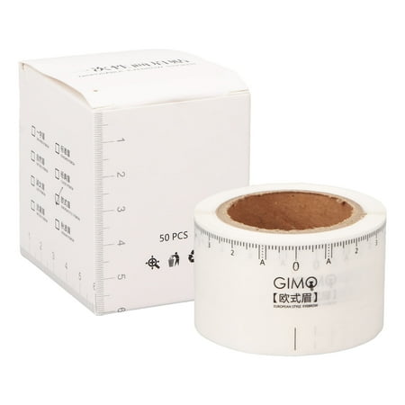 50pcs Eyebrow Stencils Ruler Adhesive Disposable Transparent ...