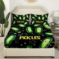 Cartoon Pickled Cucumber Bed Sheets Pickled Vegetables Bedding Set Cute ...
