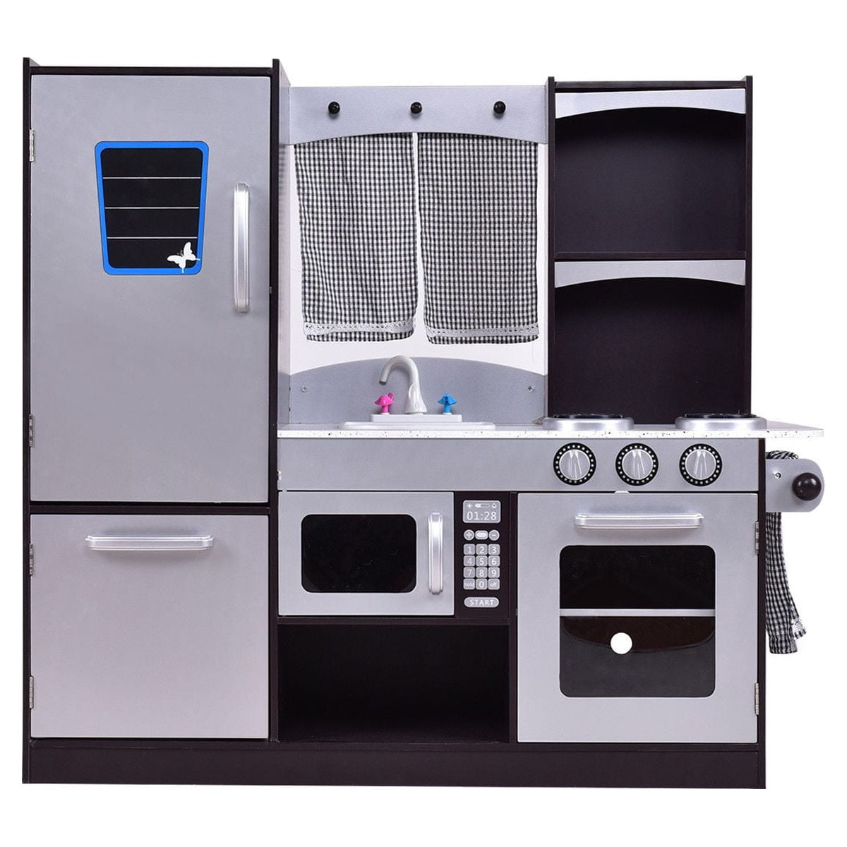 Click here for Gymax Kids Cooking Pretend Play Toy Wooden Kitchen... prices