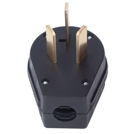 3 Prong Industrial Plug, Brass Contacts Male Plug Connector US Standard ...