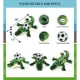 DolliBu Gator Stuffed Animal with Soccer Ball Plush - Soft Huggable ...