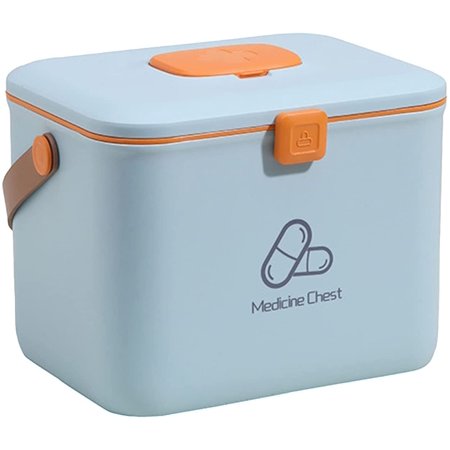 Plastic First Aid Storage Box Family Medicine Container Bin with ...