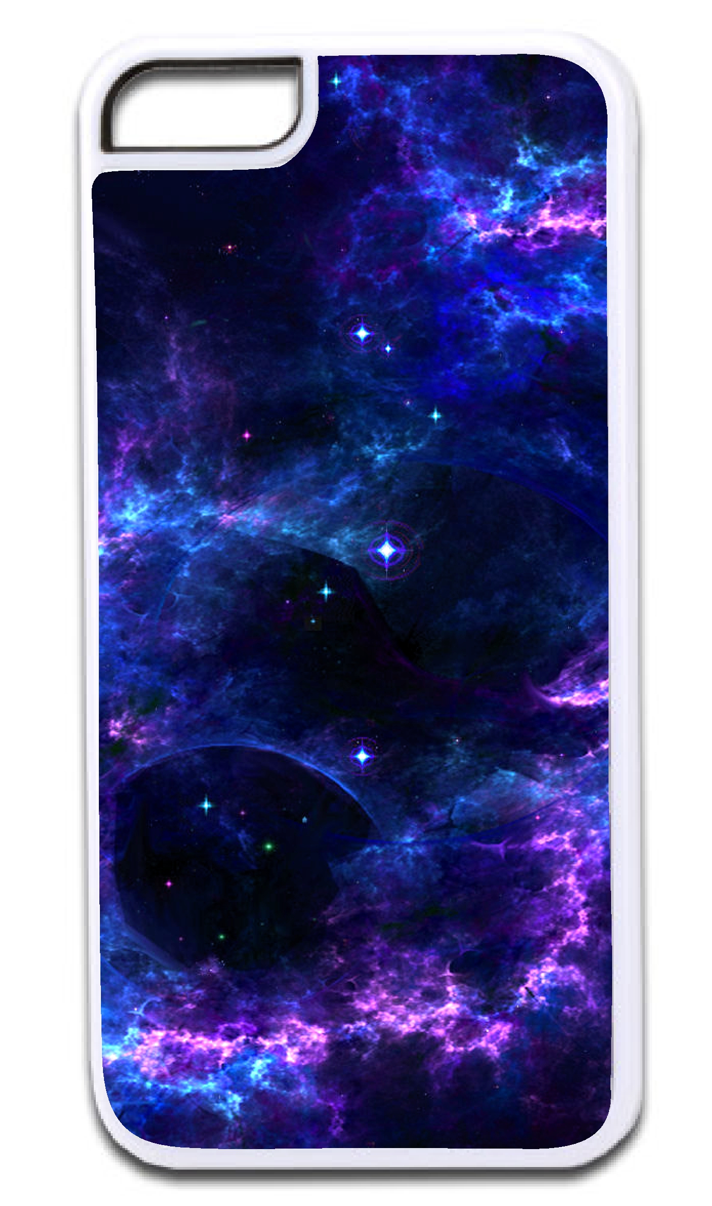 Galactic Outer Space Constellation Design White Rubber Case for the Apple iPhone 7 Plus / 7 ...