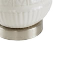 Ergode Embossed Boho Table Lamp - Ceramic Base with Painted White ...