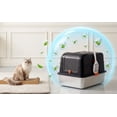 Stainless Steel Litter Box with Lid,Front Entry Top Exit Kitty ...