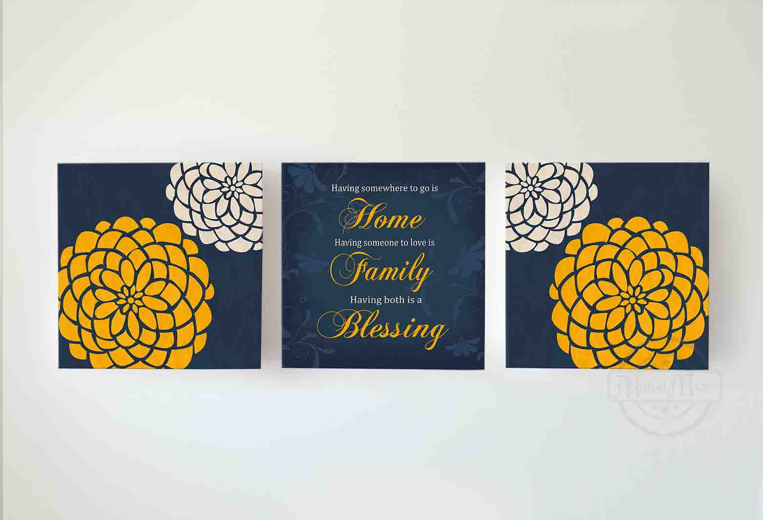 MuralMax Home Family Blessing Inspirational Bible Verse - Floral Mums ...