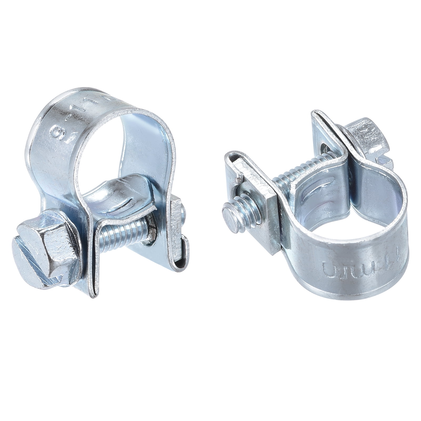 Uxcell 9-11mm Mini Fuel Injection Hose Clamp Zinc Plated Steel Fuel ...