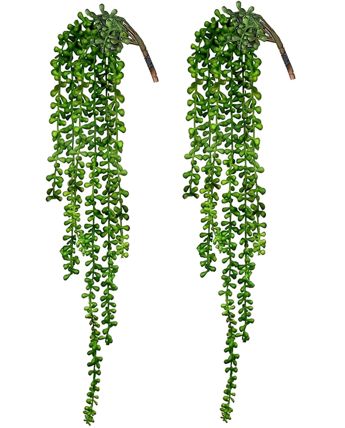 2/4pcs Artificial Hanging Plants Succulents Fake String of Pearls Faux ...