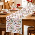 Christmas Table Runner 90 Inches, Winter Pine Tree Candy Ginger Bread ...