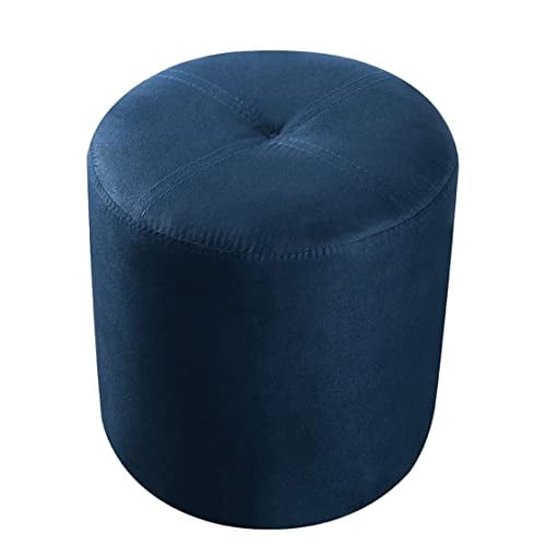 Pilaster Designs - Round Ottoman Stool (Dark Blue Microfiber) - Walmart.ca