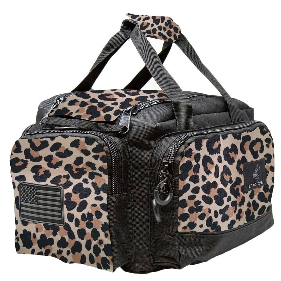 Exos Range Bag, Free Subdued USA Flag Patch Included (Leopard Black ...