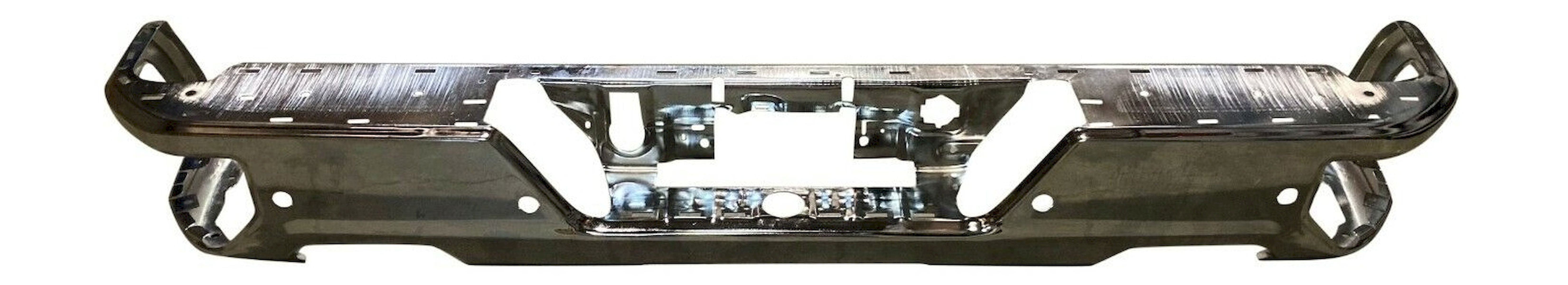 OE Compatible/Replacement Bumper Face Bar Rear Steel Chrome With Blind ...