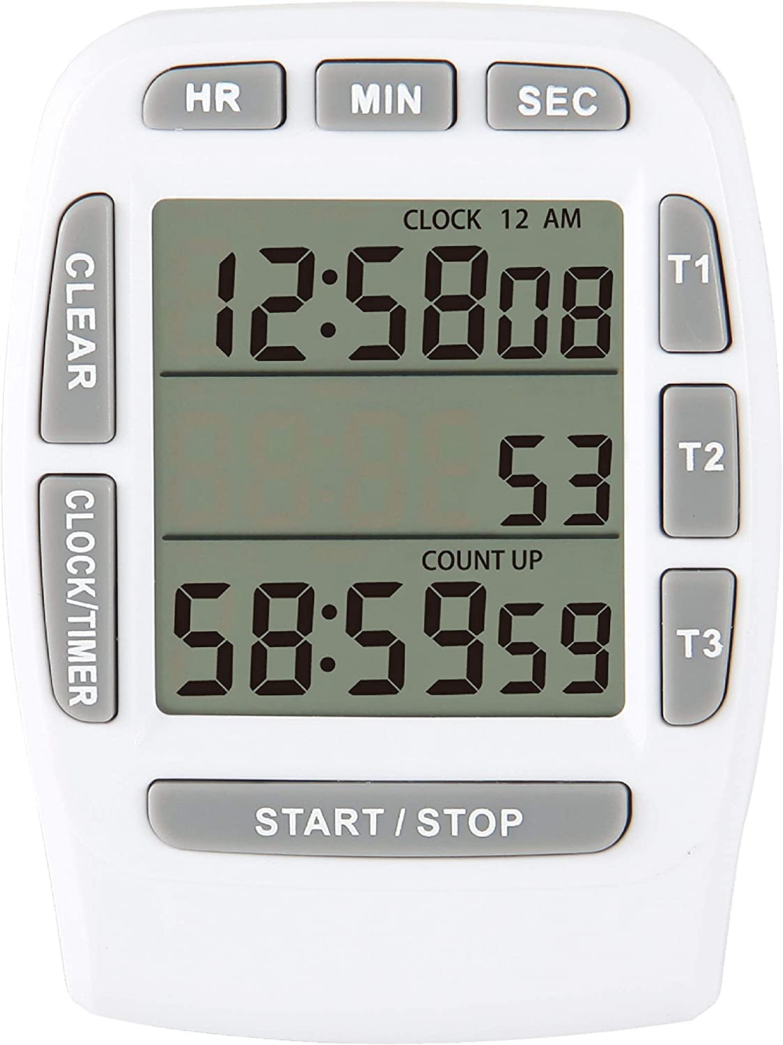 (White) RL-KT001 Digital Timer with Large LCD 3 Channel Digital Timer ...