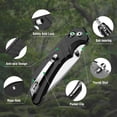 Folding Pocket Knife, 4" Stonewash Stainless Steel Blade EDC G10 Handle ...