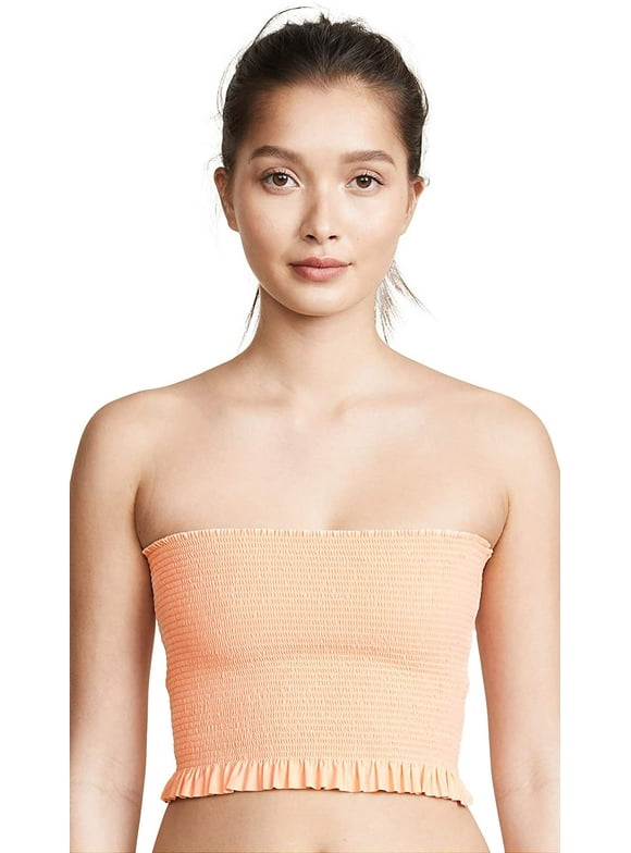 Smocked Bandeau Bikini Tops