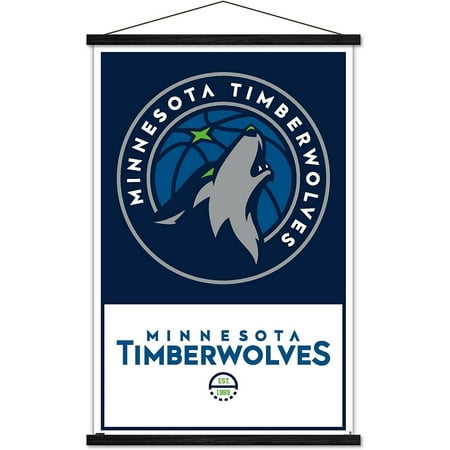 NBA Minnesota Timberwolves - Logo 21 Wall Poster with Magnetic Frame ...