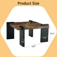 31.5" Coffee Table with Non-Slip Mat & Steady Support Legs, Faux Solid ...