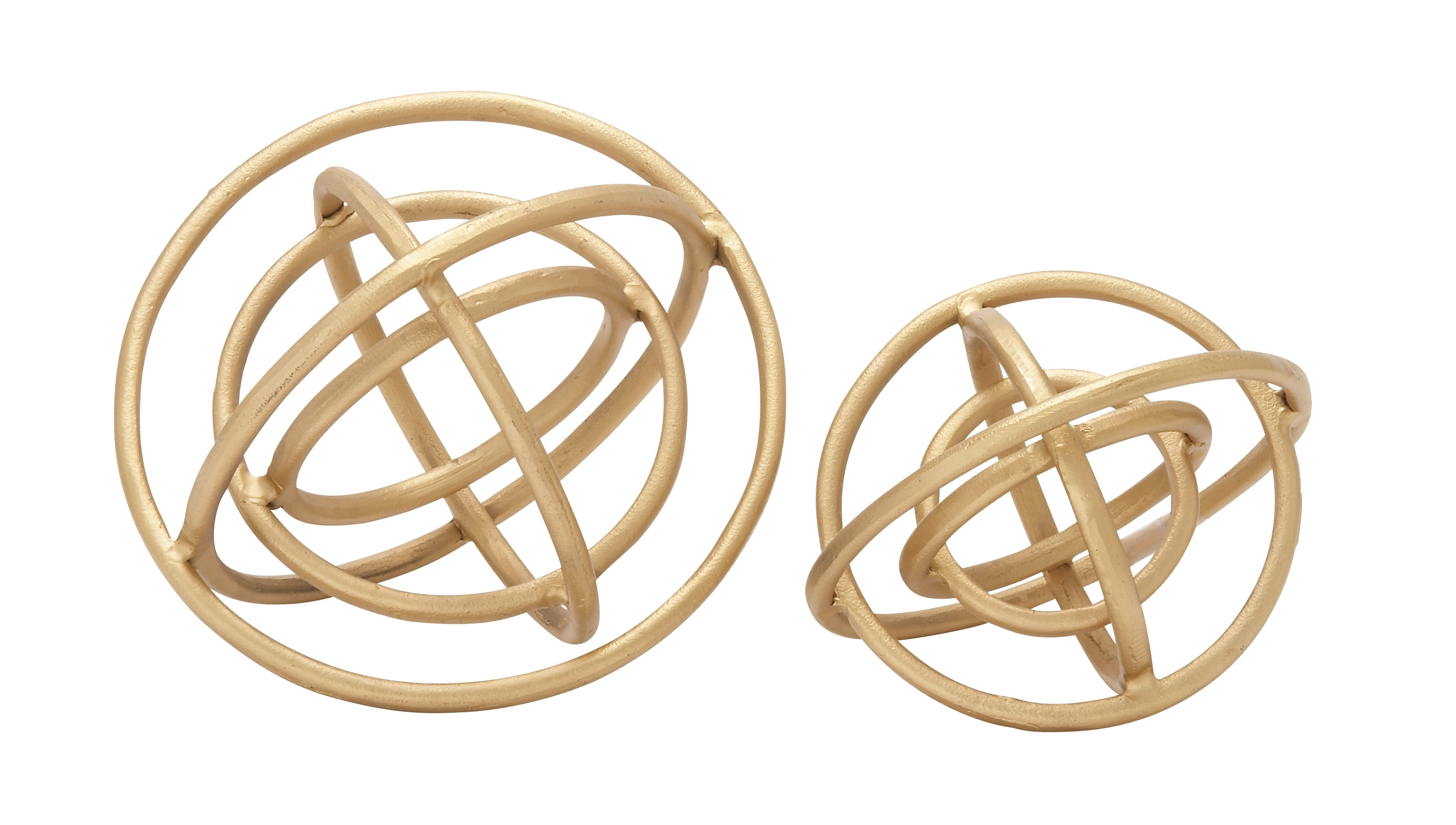 Striking Set Of 2 Golden Orb Rings Decor - Walmart.com