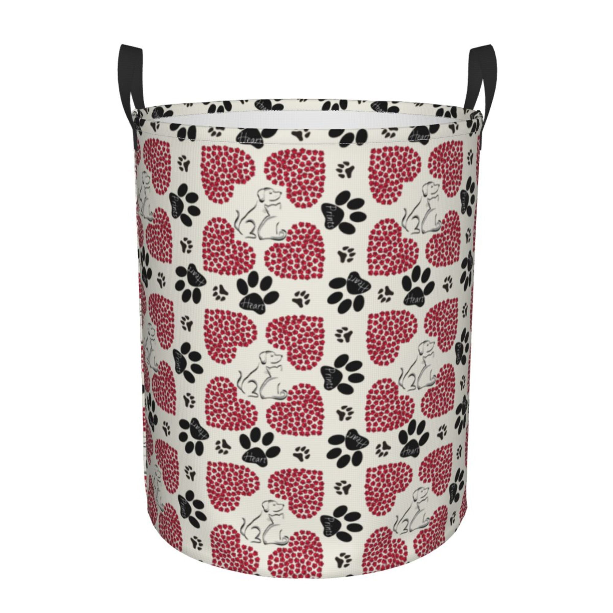 DouZhe Waterproof Collapsible Large Laundry Baskets, Heart Pet Dog Cat ...