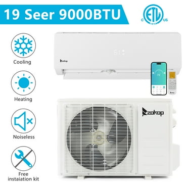 ROVSUN Wifi Enabled 18,000 BTU Mini Split AC/Heating System with Inverter, 19 SEER 230V Energy ...