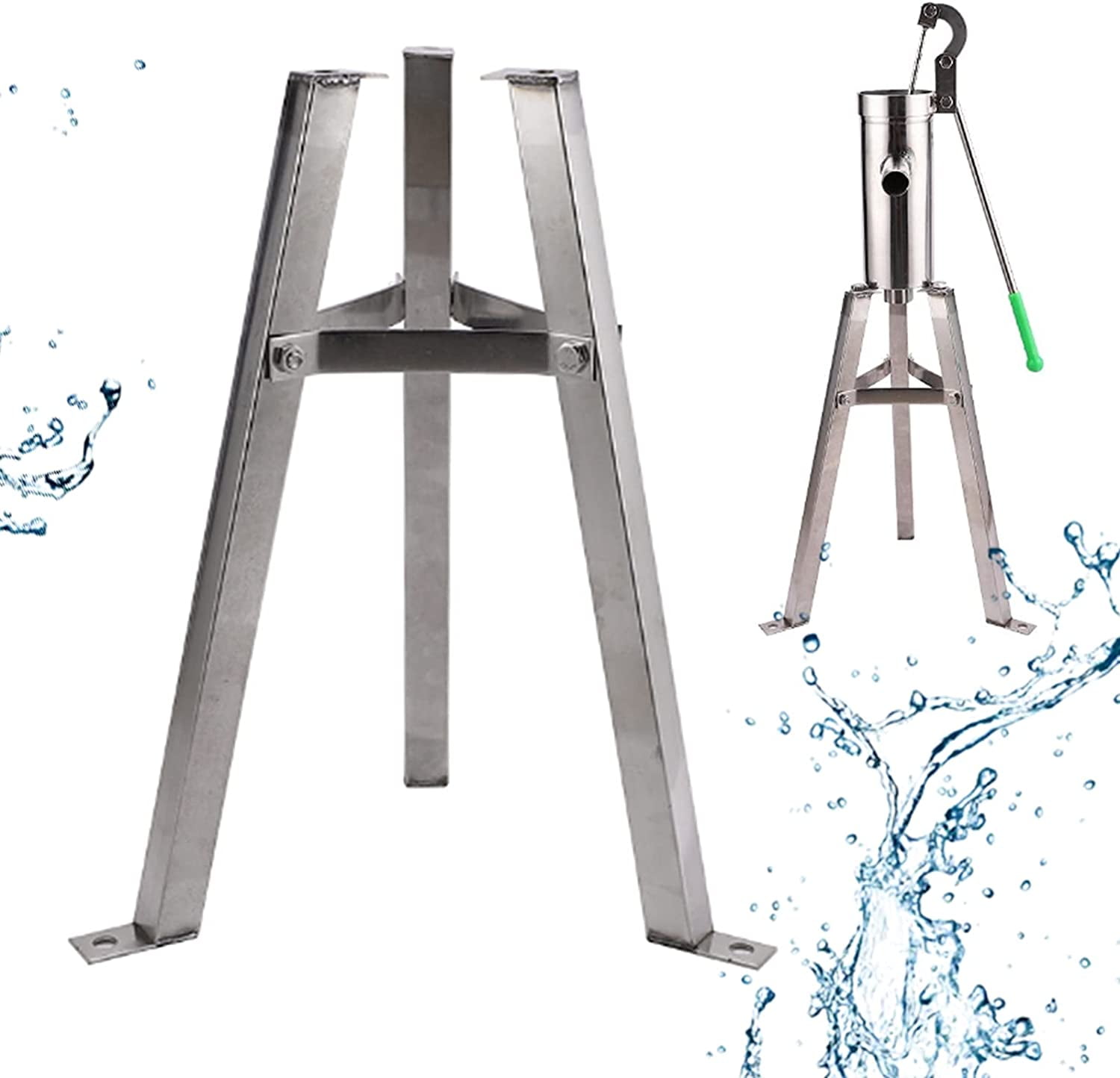 Handheld Water Hand Crank Pump Bracket Stainless Steel &Screw+ Support ...