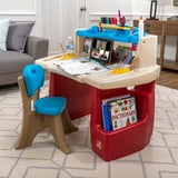 Step2 Deluxe Art Master Desk Plastic Kids Activity Center and Table ...